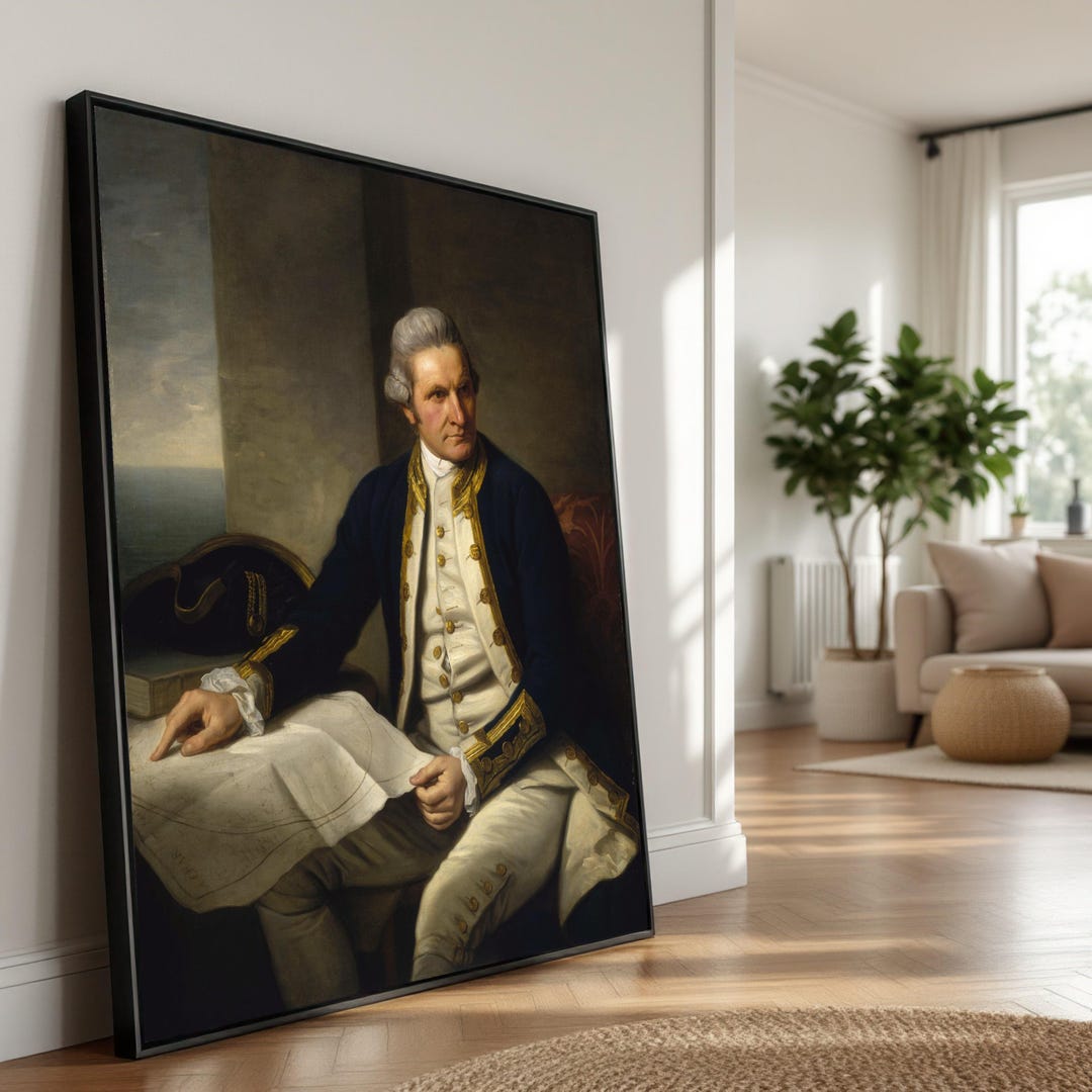 Captain James Cook Portrait Canvas, 18th Century Naval Art - Etsy