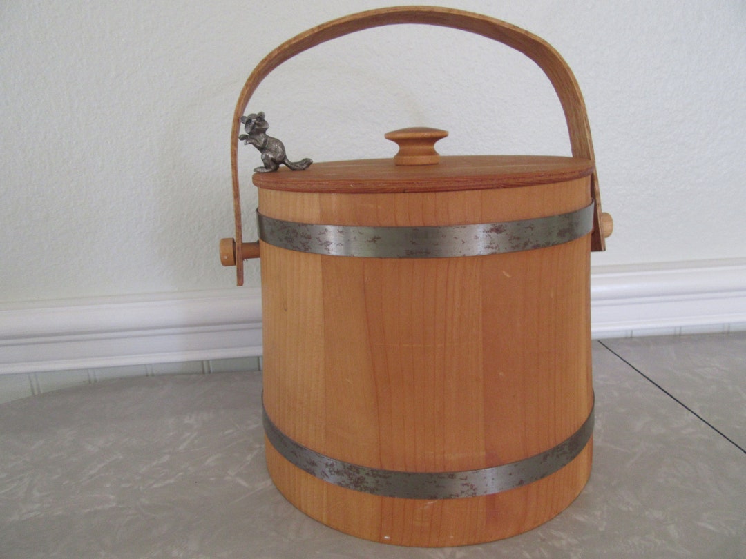Sugar Sugar A Vintage Basketville Maple Wood Sugar Bucket With Lid ...