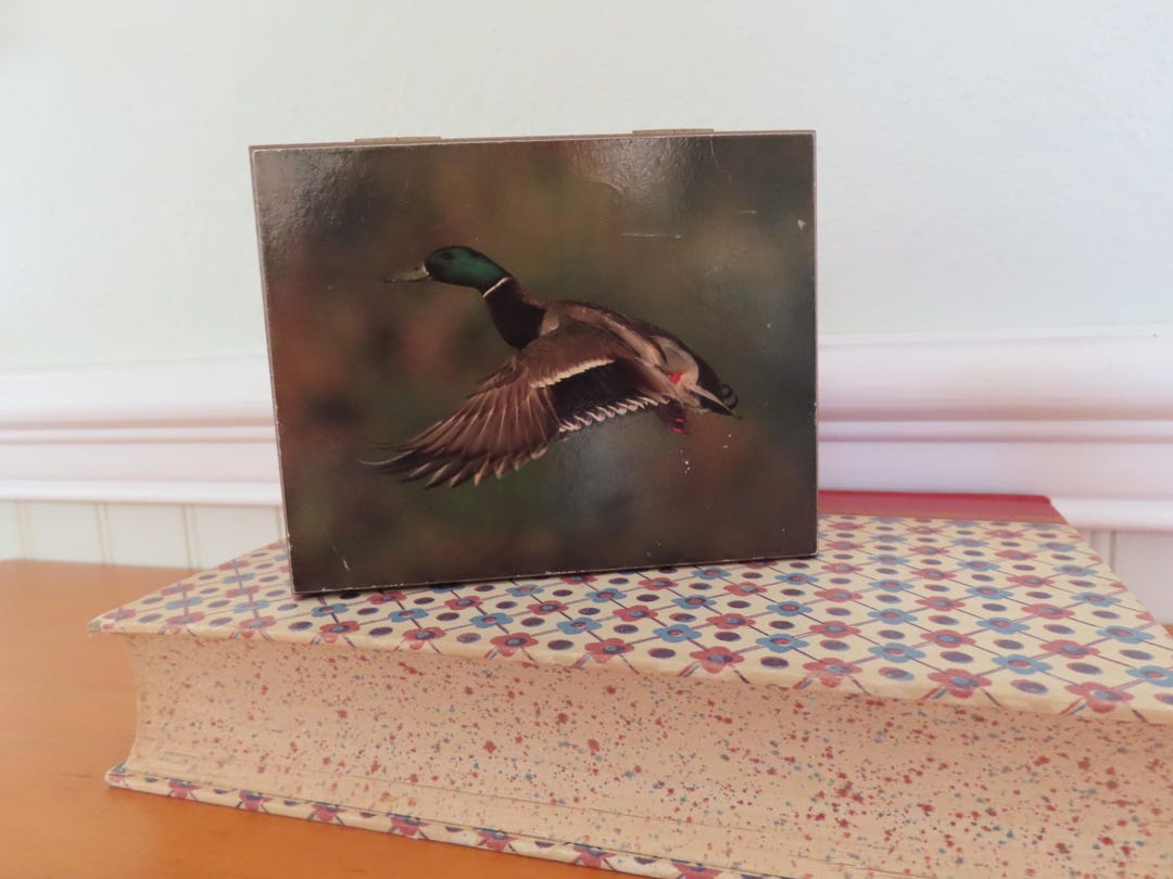 Vintage Cedar Trinket Box: Mallard Duck Wood Inlay, Mutton Hollow - Etsy