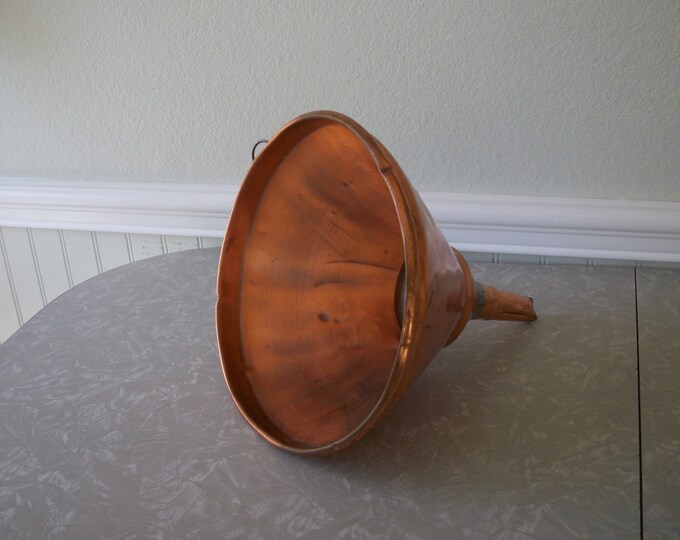 Vintage Extra Large Solid Copper Funnel for Baking Flour - Etsy