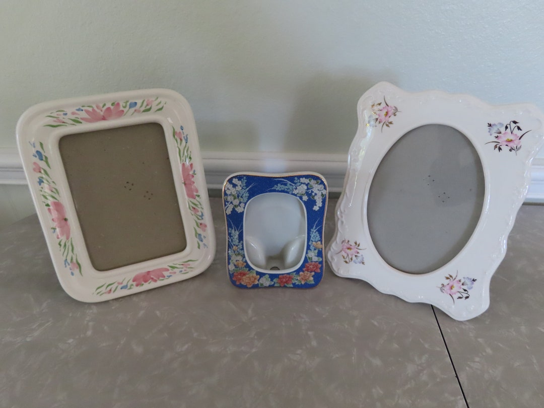 Three to Choose Vintage Porcelain Frames Picture Photo Portrait Table ...