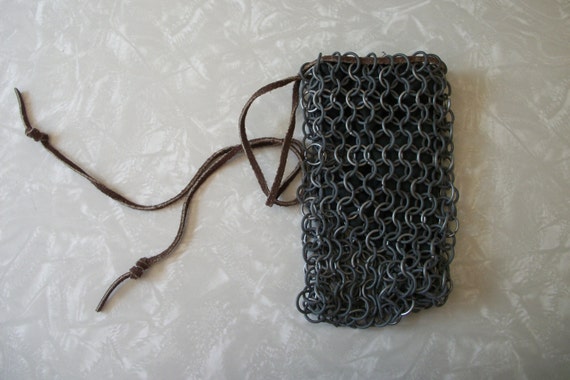 Vintage Handmade Chain Mail Pouch Bag Renaissance Sty… - Gem