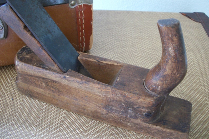 Antique Handmade Wood Smoothing Plane Planer With a Germany Goldenberg ...
