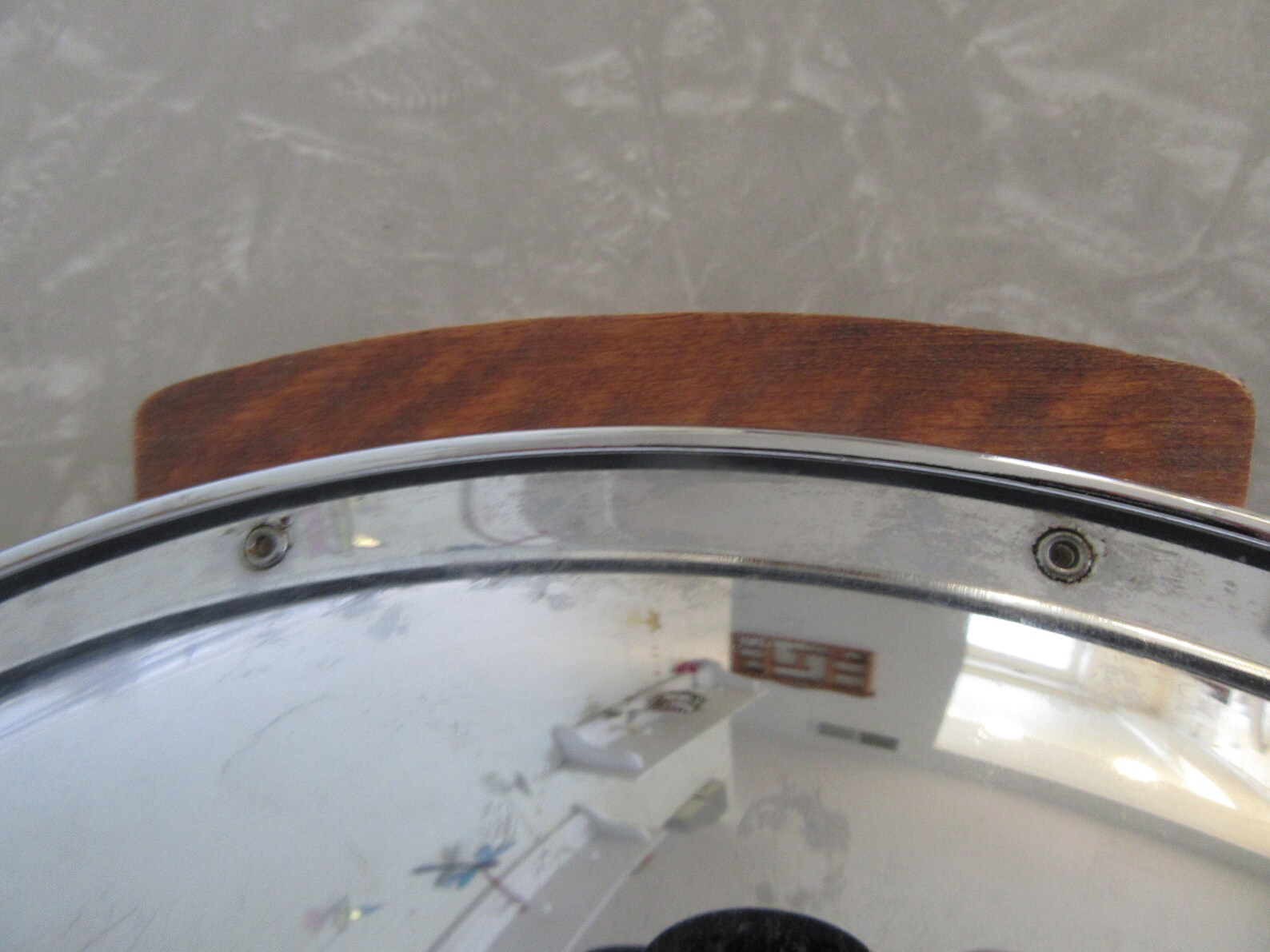 Vintage Kromex Tray With Teak Handles Serving Round Metal - Etsy