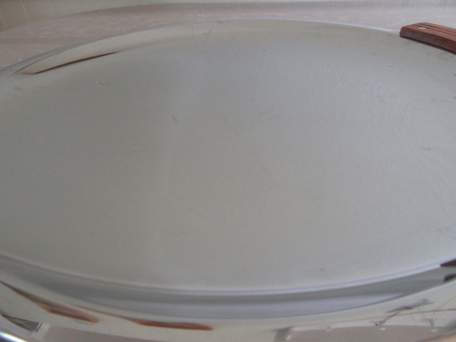 Vintage Kromex Tray With Teak Handles Serving Round Metal - Etsy