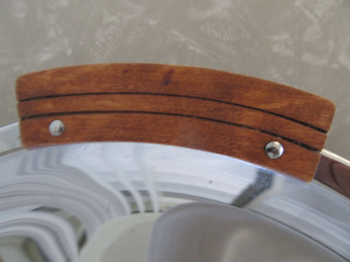 Vintage Kromex Tray With Teak Handles Serving Round Metal - Etsy