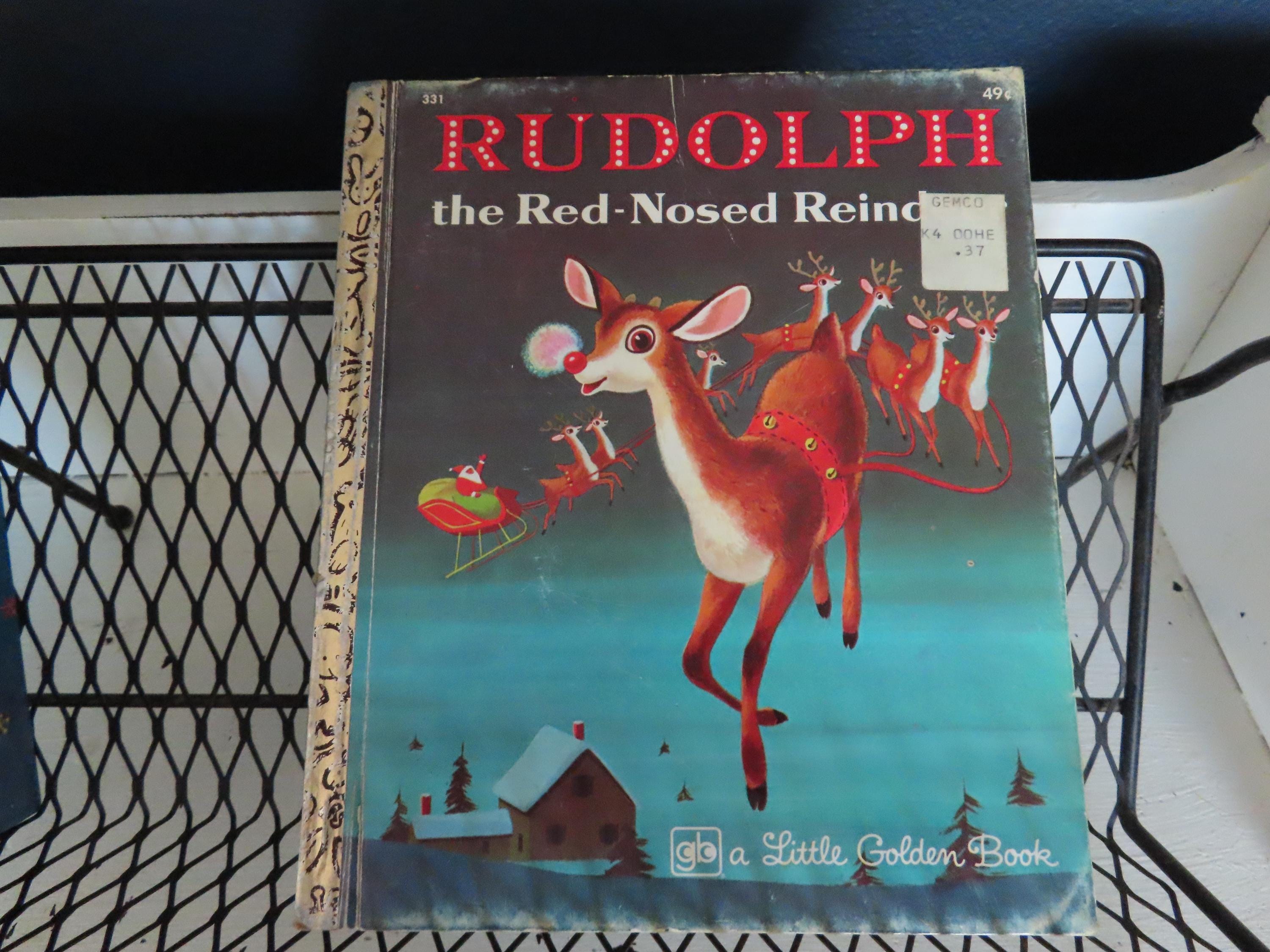 Vintage 1974 A Little Little Golden Book Rudolph the Red Nosed Reindeer ...