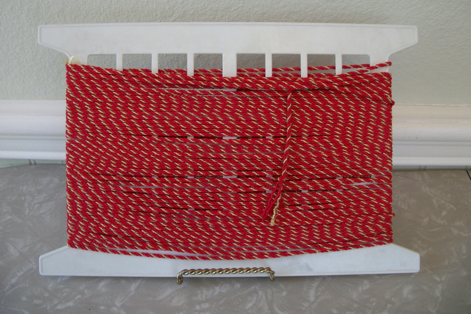 Europa Imports Red and Gold Twisted Cording Ribbon Decorative - Etsy