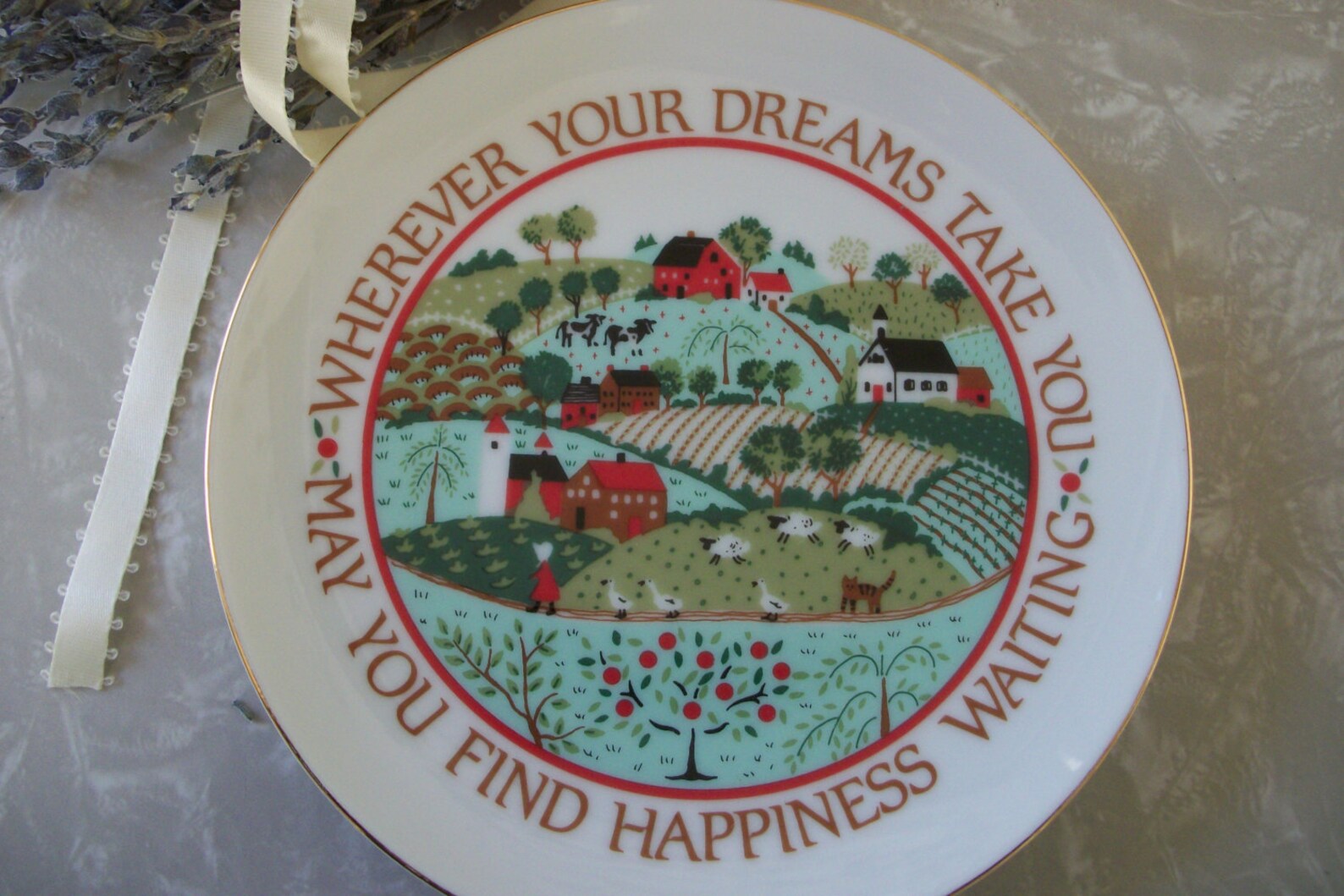 Vintage Decorative Small Plate 1989 Transware Porcelain Made - Etsy