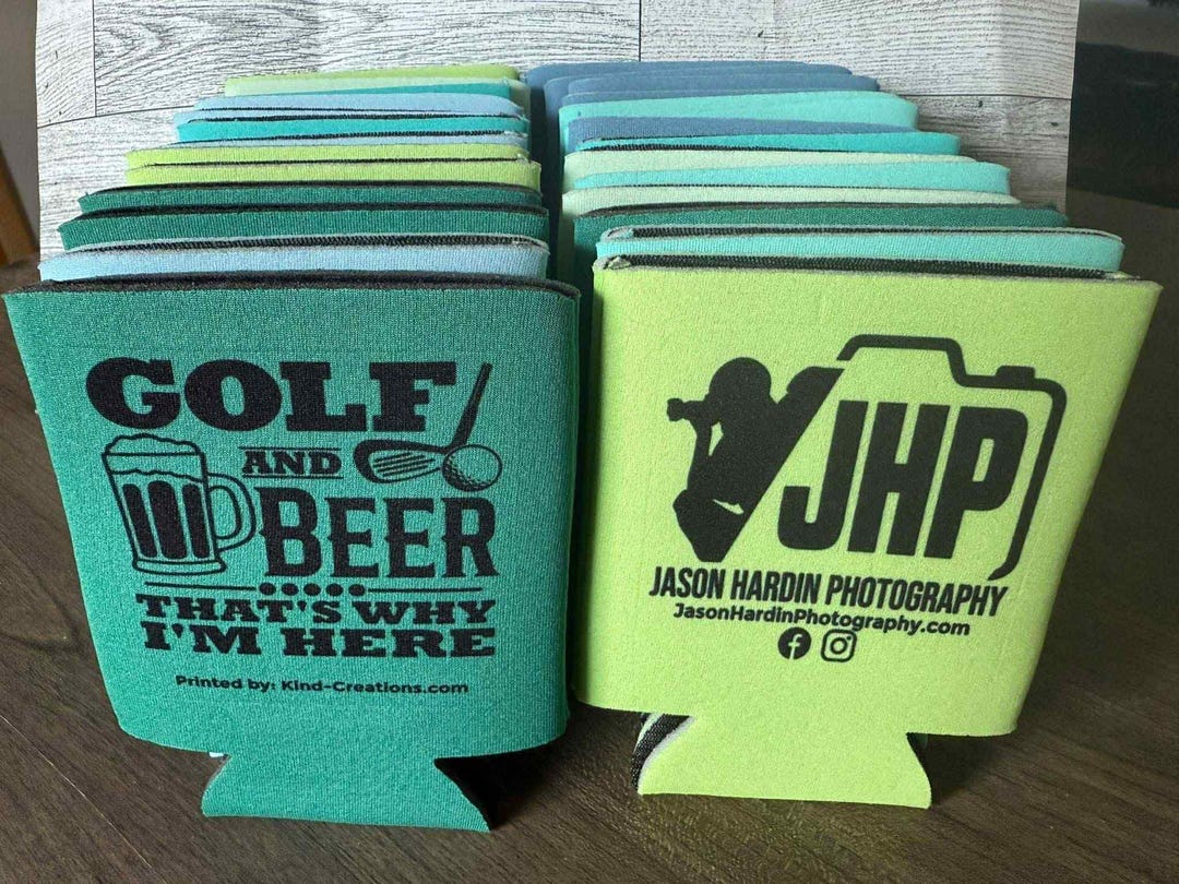 Custom Business Logo Drink Koozies | Made to Order Promotional Can ...