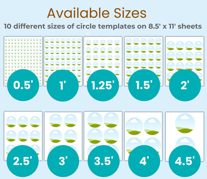 Circle Label Template Bundle | Printable Round Sticker Sheets | Canva ...