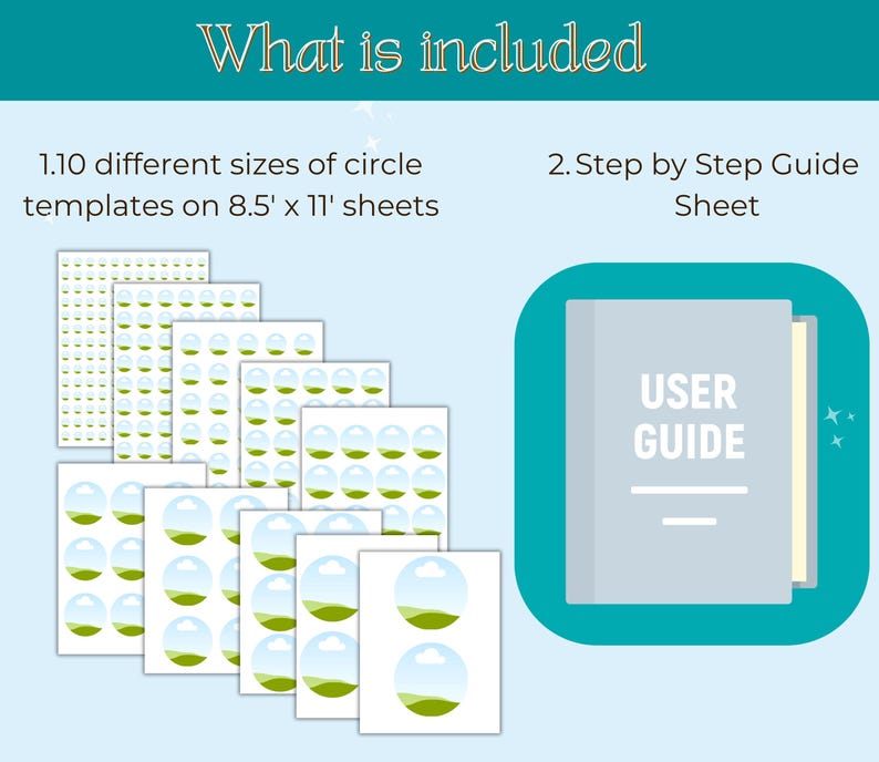 Circle Label Template Bundle | Printable Round Sticker Sheets | Canva ...