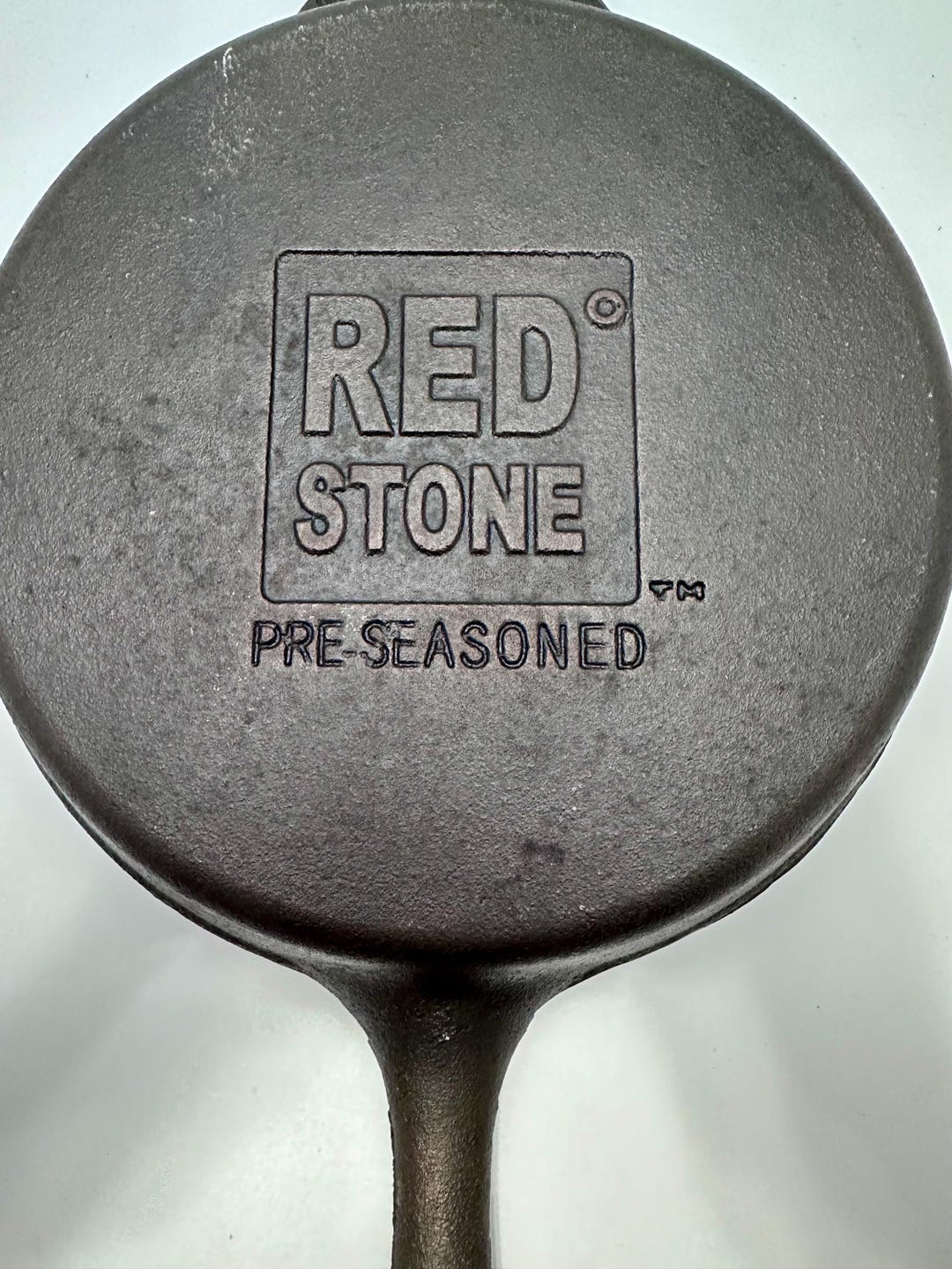 9” Red Stone Cast Iron Skillet - Etsy