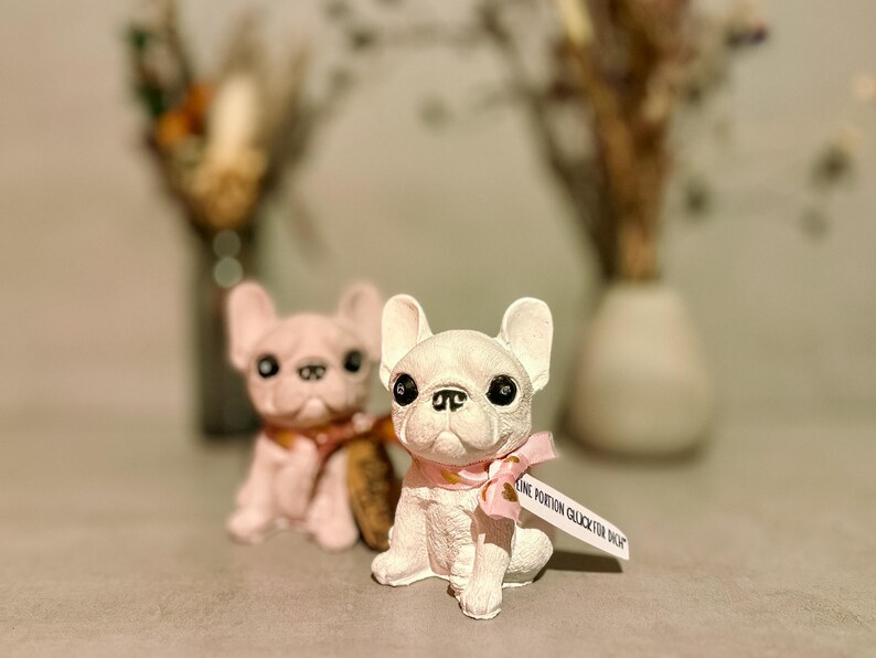 Bulldoggen Figur Handmade | Kleine Hundefigur Deko | Geschenk Für ...