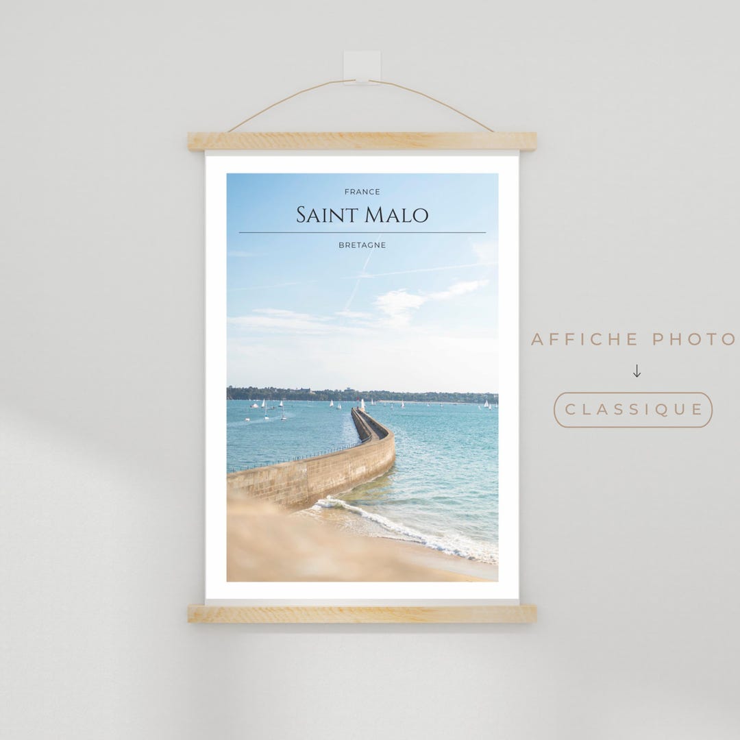 Photo Poster "ramparts of Saint Malo", Decorative Wall Poster Landscape ...