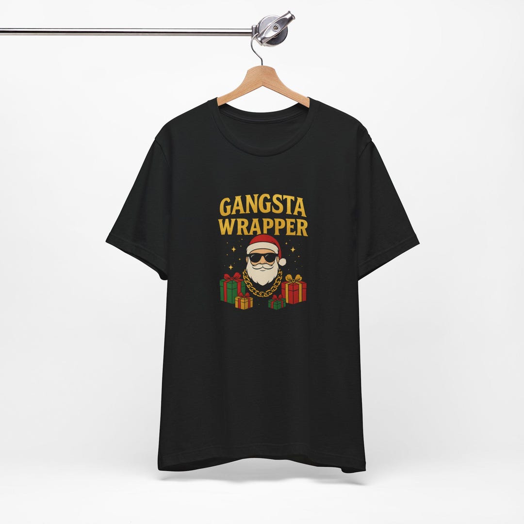 Gangsta Wrapper Santa Tee | Christmas Santa With Presents - Etsy