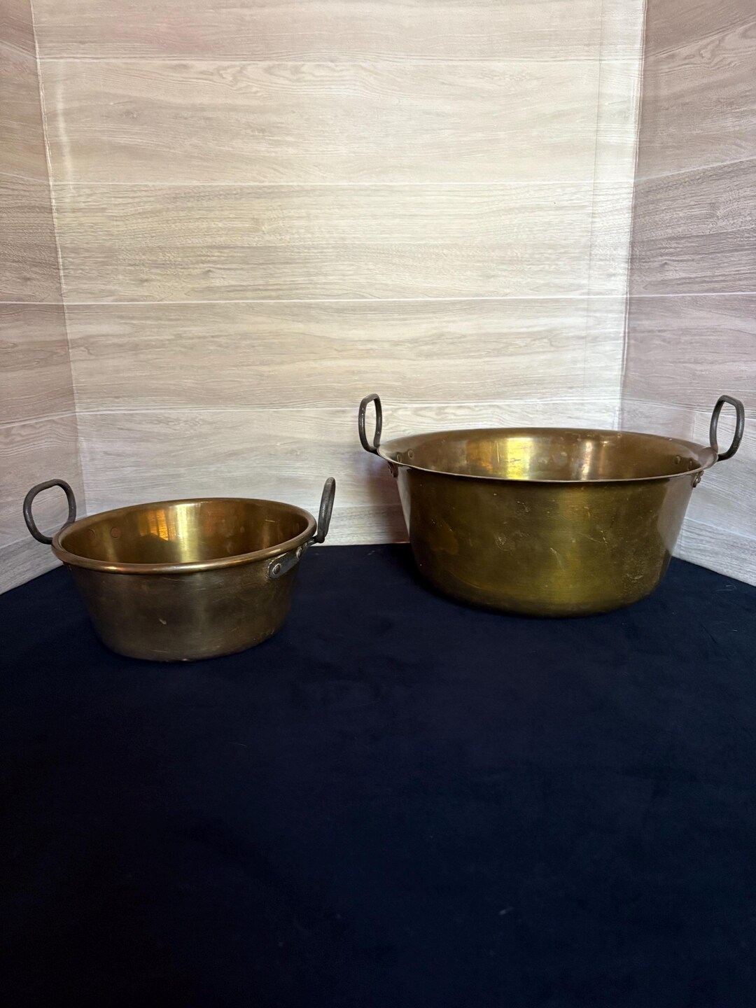 Antique Heavy Brass Jam Pots: Vintage Kitchen Bowls - Etsy