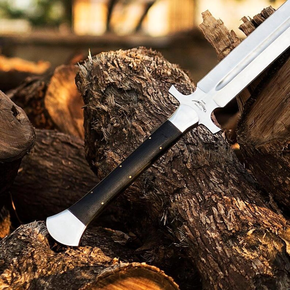 Hand Forged Full Tang Sword With Scabbard Medieval Double Edge Sword ...