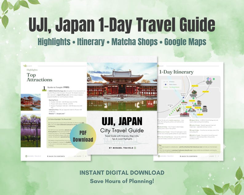 Uji, Japan 1-day Travel Guide (digital PDF) | Itinerary + Google Map ...