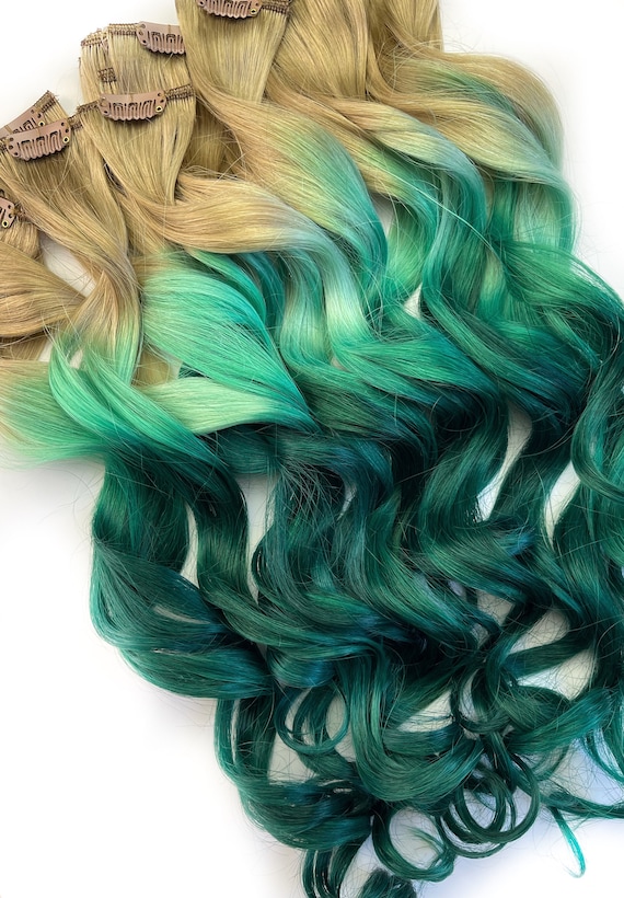 Pastel Mint Green Hair Ombre