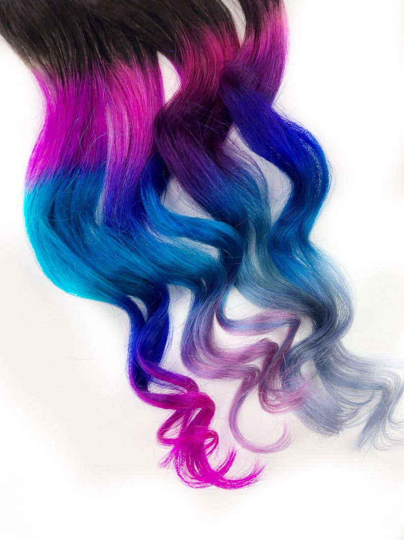 Gem Under Lights Blues Turquoise Ombre Hair Extensions Clip - Etsy