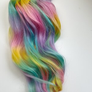 Unicorn Pastel Hair Extensions, Mermaid Hair, Hair Weave, Wide Tracks ...