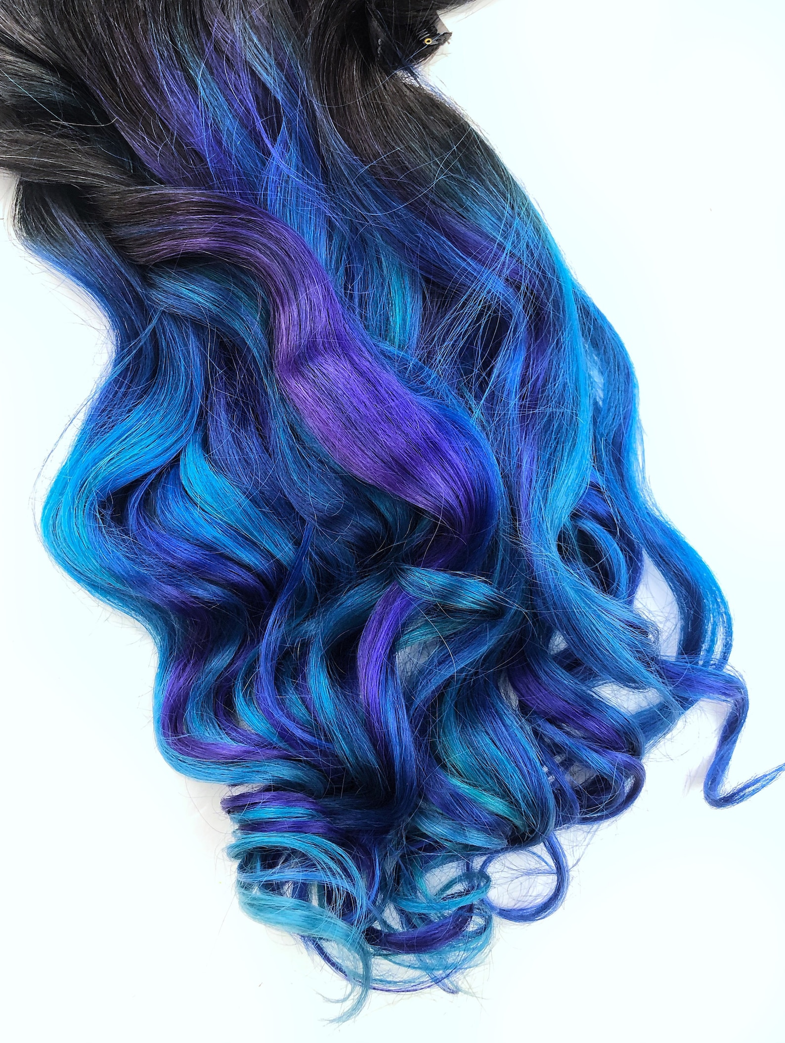 Blue Purple Ombre, Dark Gem Colored Hair Extensions, Human Hair Weave ...