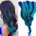 Ombre Turquoise Teal Blue Tip Dyed Hair Extension Teal - Etsy