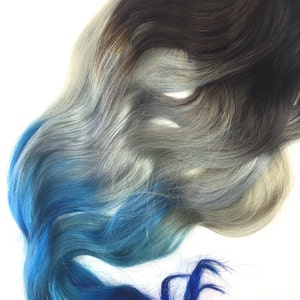 5 Star Seller, Grey Blues Ombre Hair Extensions, Silver Hair, Grey Hair ...