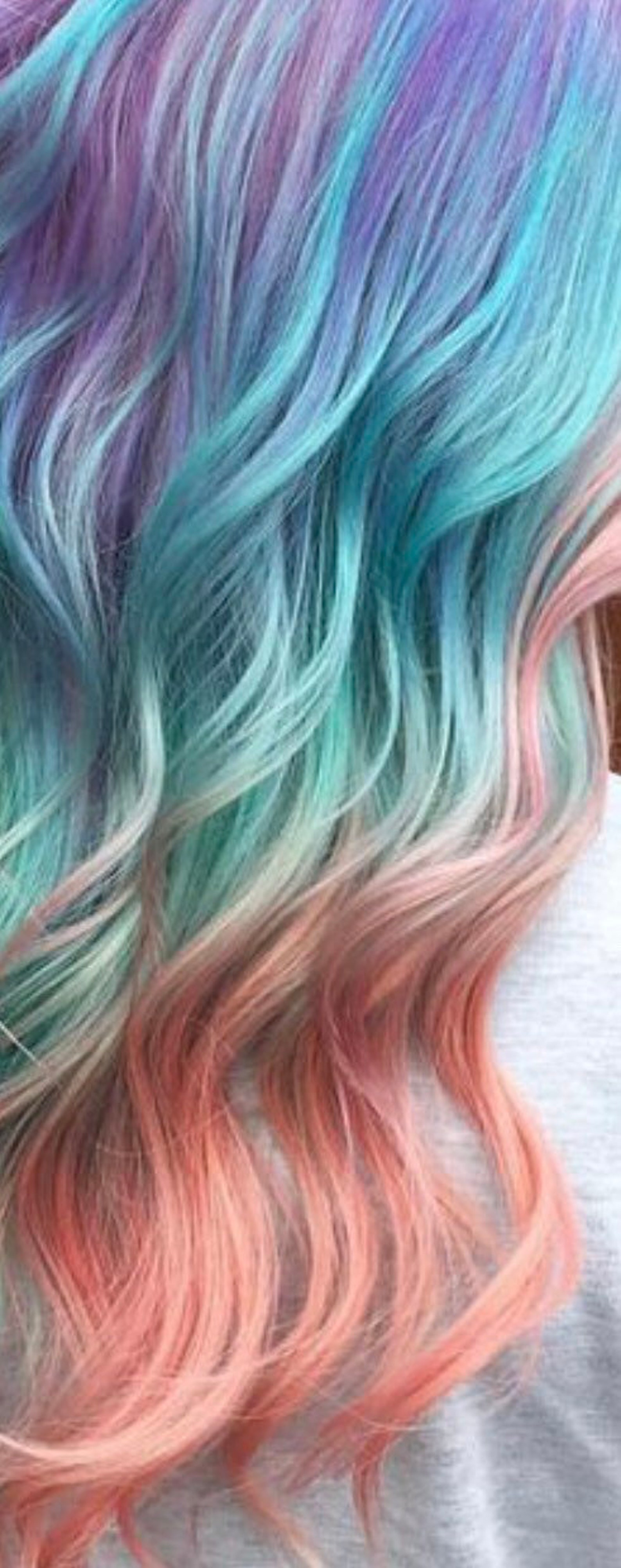 Pastel Peach Pink Rainbow Clip in Pastel Hair Extensions - Etsy
