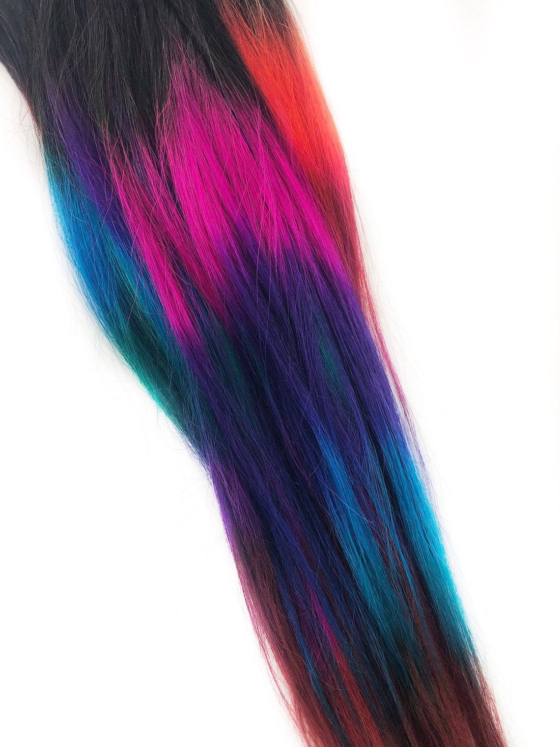 Gem Prism Rainbow Extensions Prism Hair Clip Extensions - Etsy