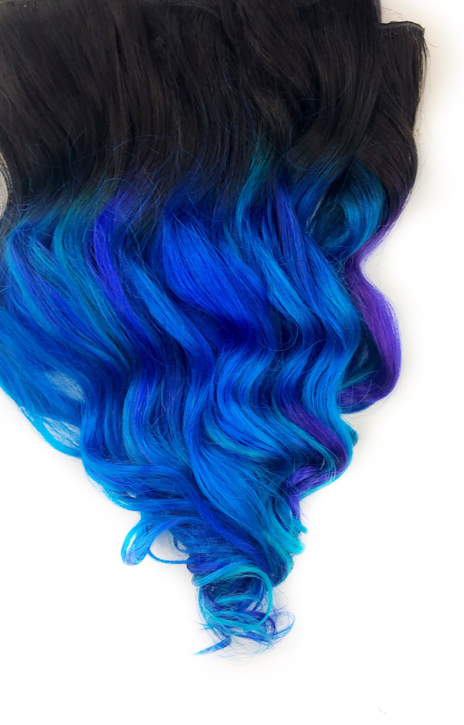 Blue Purple Ombre, Dark Gem Colored Hair Extensions, Human Hair Weave ...