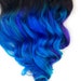 Blue Purple Ombre Dark Gem Colored Hair Extensions Human - Etsy