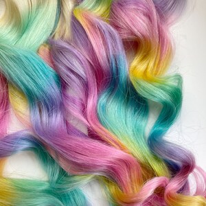 Unicorn Pastel Hair Extensions, Mermaid Hair, Hair Weave, Wide Tracks ...
