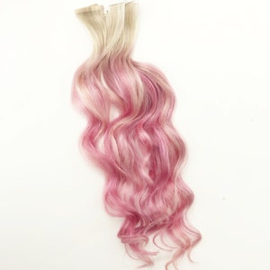 Peekaboo Rose Gold, Pale Pink Highlights Balayage Human Hair Extensions ...