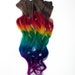 Dark Gem Tone Rainbow Clip in Hair Extensions Gem Hair Color - Etsy