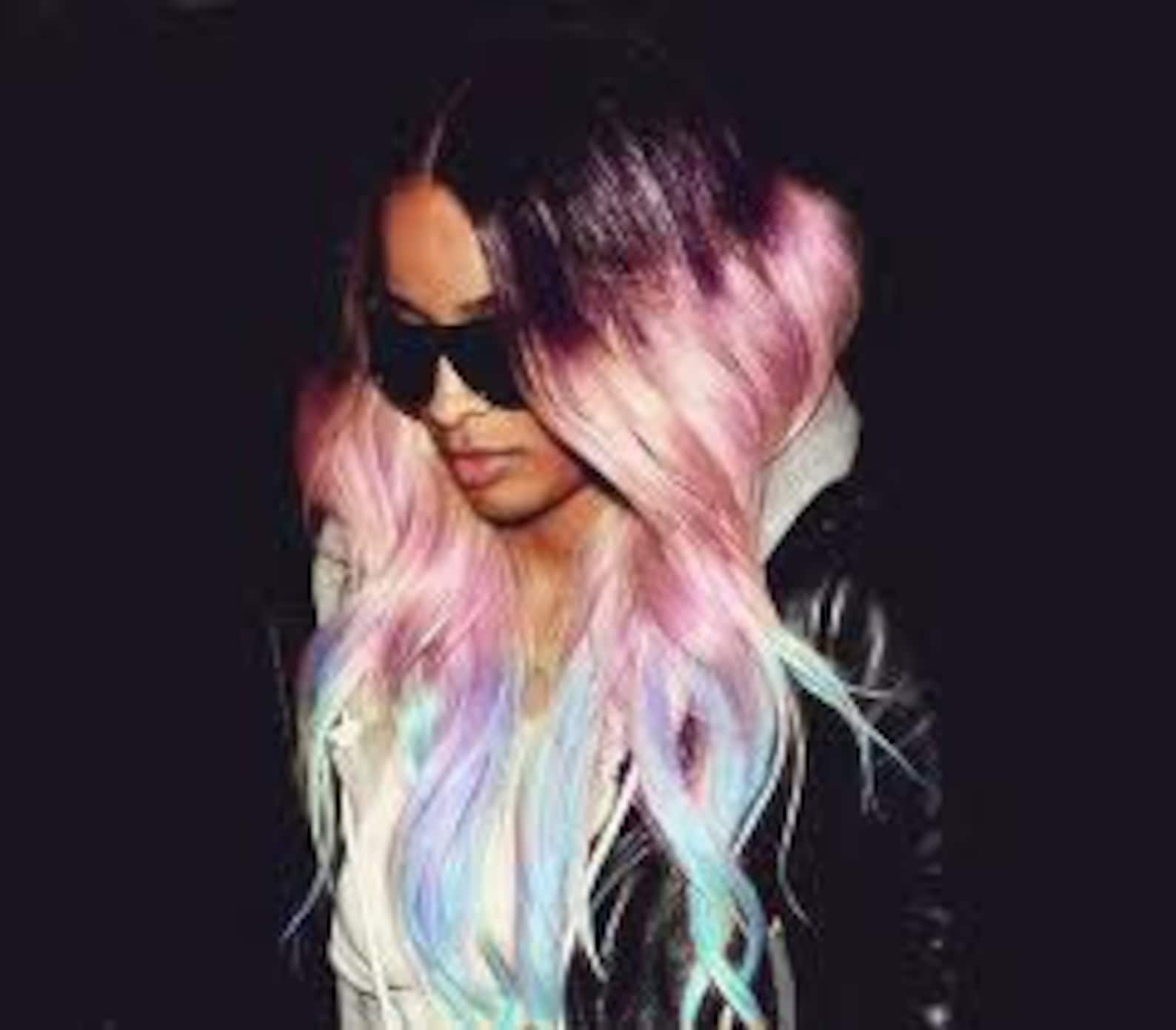 Full Set 100 Grams, Bundle, Clip in Pastel Hair Extensions, Pink Hair ...