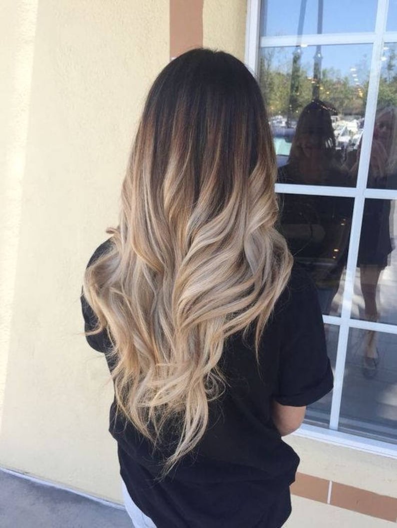 Handmade Bleached Tips Ombre Hair Extensions Human Hair - Etsy