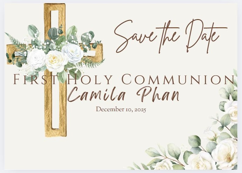 First Holy Communion Save the Date - Etsy