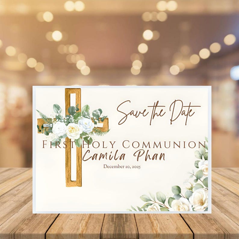 First Holy Communion Save the Date - Etsy