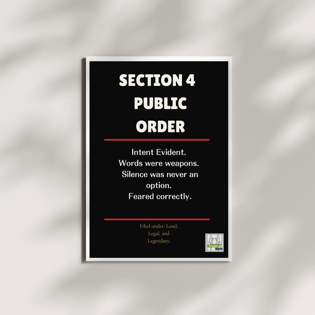 Public Order Section 4 Art Print: Dark Humor Typography (A4) - Etsy
