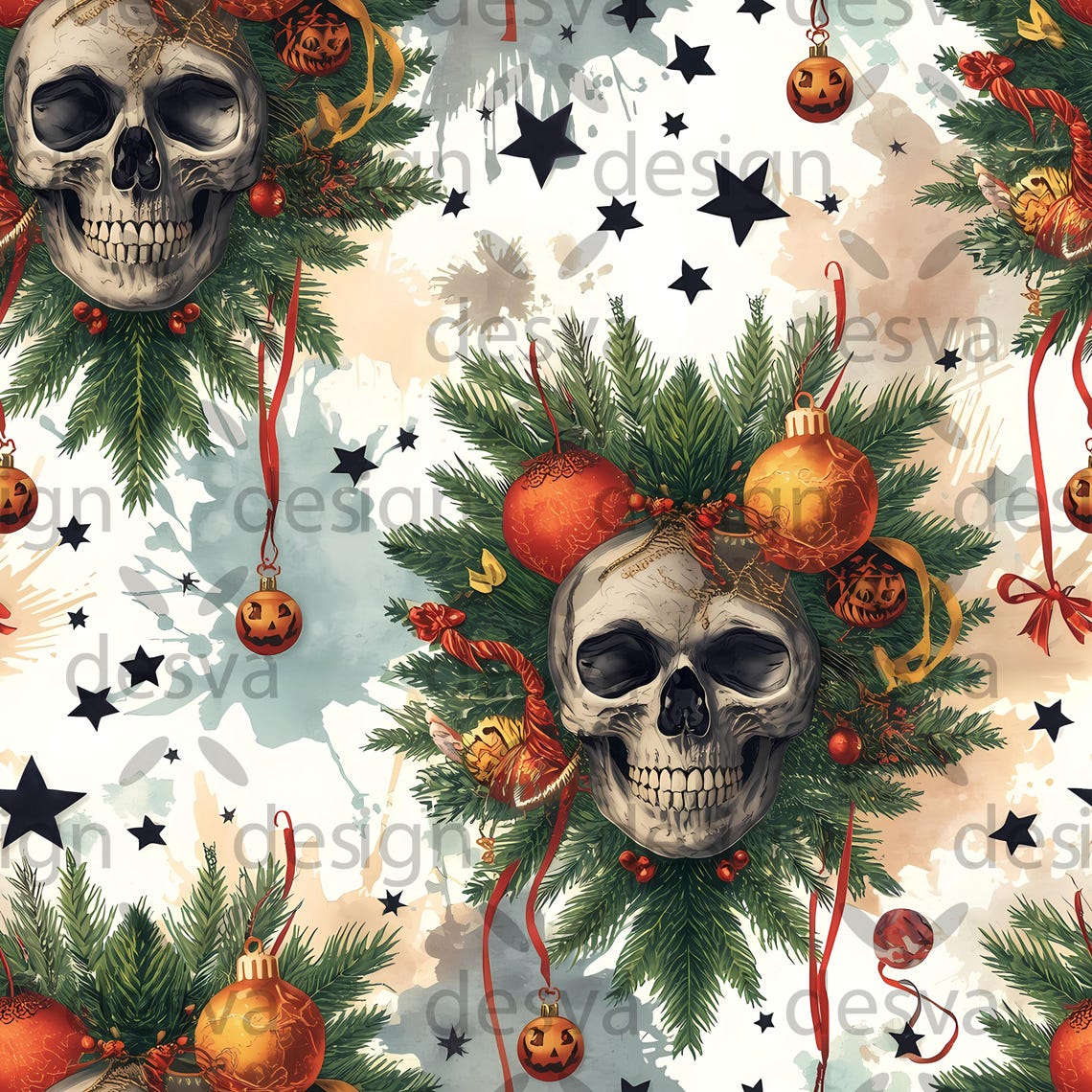 Christmas Seamless Pattern - Etsy