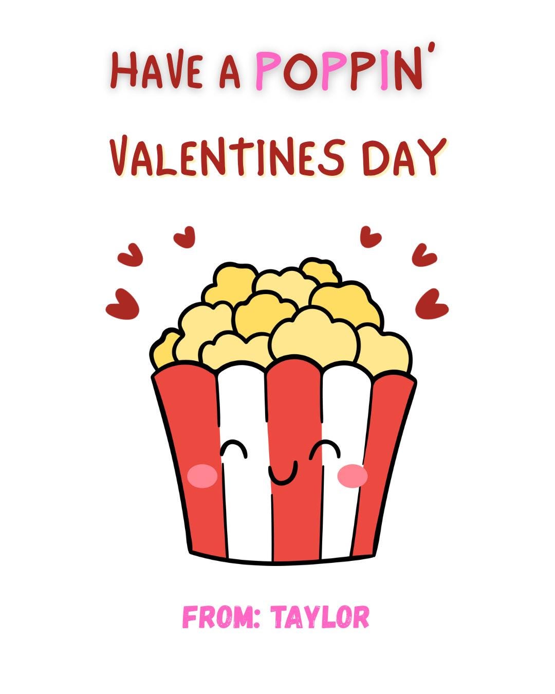 Printable Have A Poppin' Valentines - Etsy