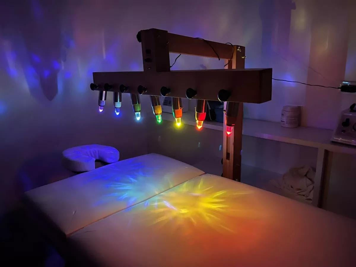 Crystal Light Bed Crystal Vogel Quartz Chackras Aligment Chromotherapy ...