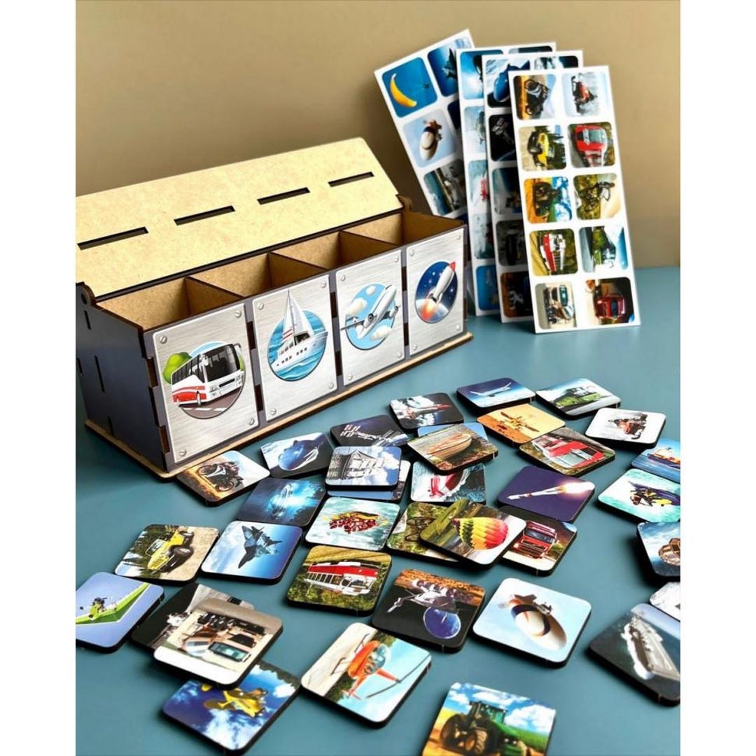 Wooden Transport Sorting Game for Kids – Vehicles Learning Toy ...