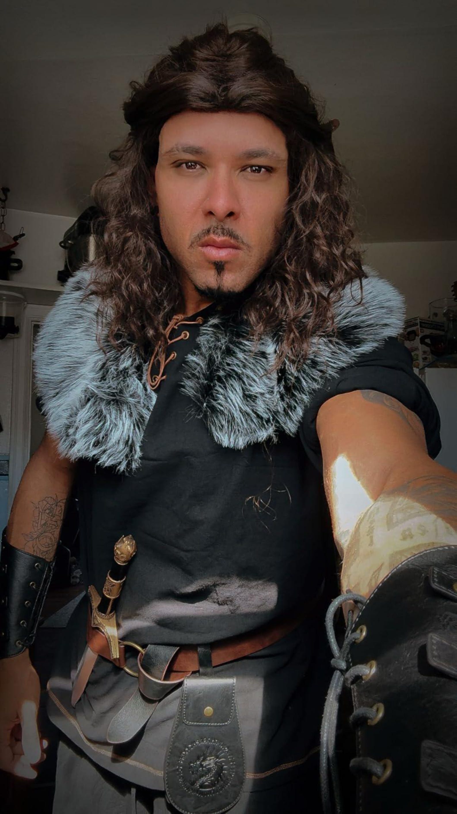 Viking Fur Shoulder Mantle, Renaissance Viking Fur Shawl, Medieval Larp ...
