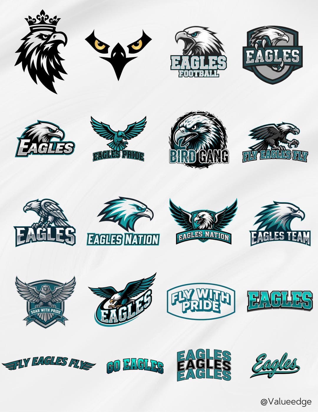 20 Eagles SVG Bundle, Eagles PNG, Eagles Cutfile, Eagles Circut, Eagles ...
