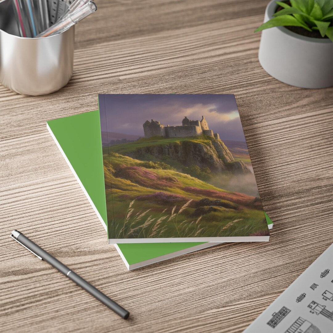Scotland Softcover Notebook / Highland Landscape With Castle / A5 Lined ...