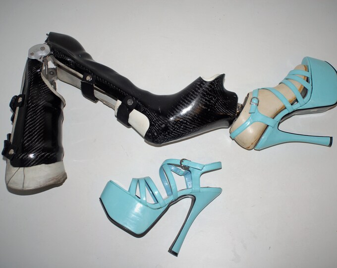 Rare Womens Metal Carbon Kafo Polio Leg Brace With Prosthetic Foot