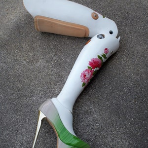 Beautiful German High Heel Flower Alternative Wedding Wooden Leg ...